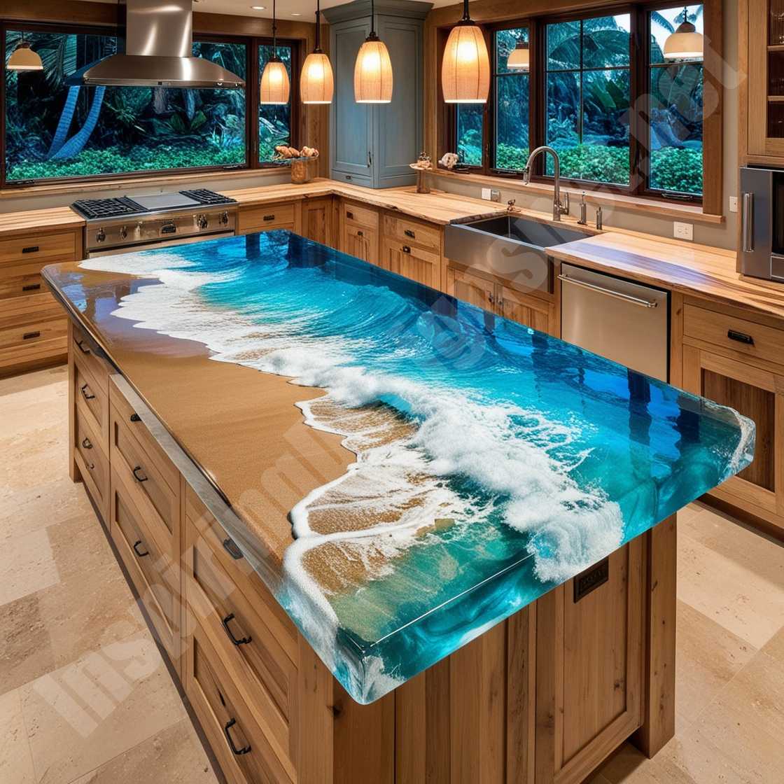 Beach-Inspired Luxury: The Elegance of Active Scene Beach Countertops