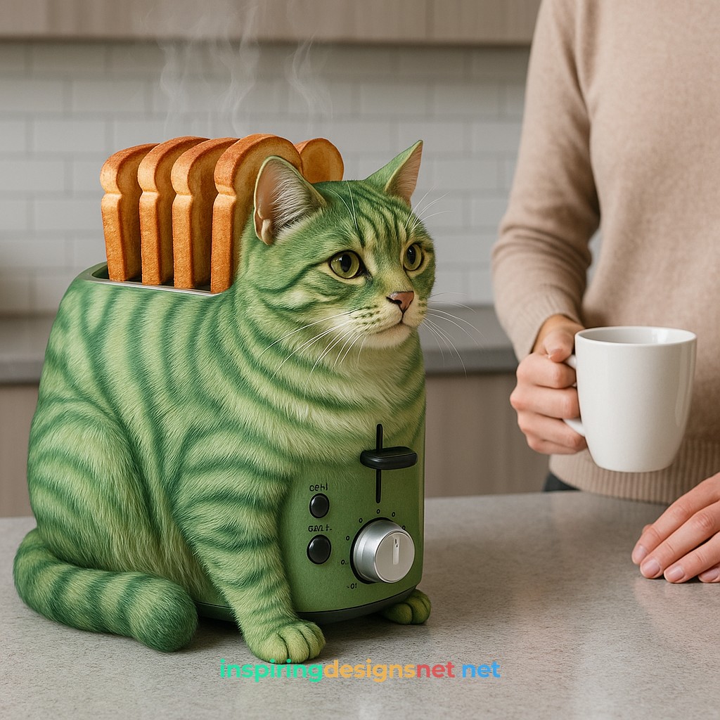 Bring Joy to Breakfast with a Cat Shaped Toaster