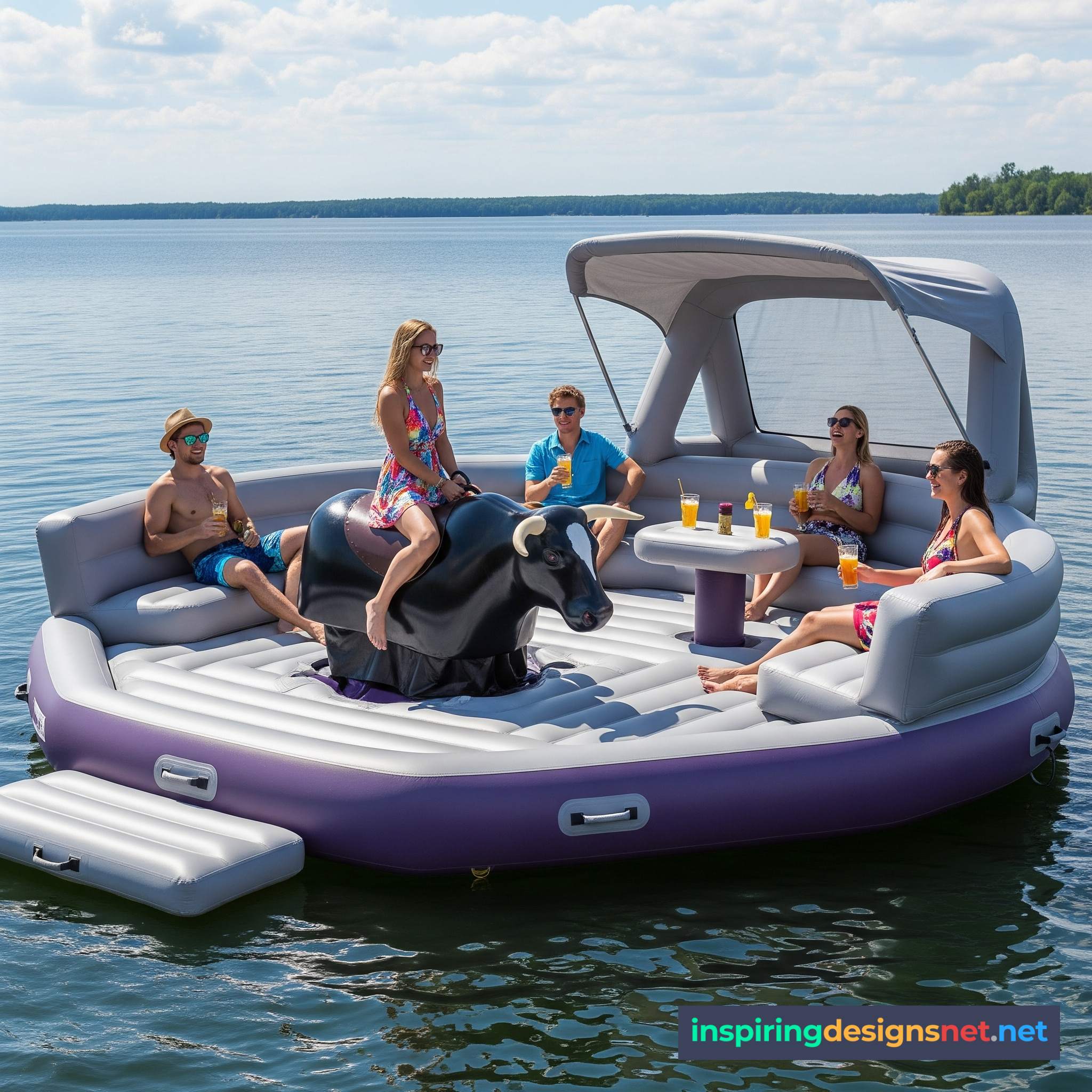 Inflatable mechanical bull lake floats: Perfect for Wild Lake Parties