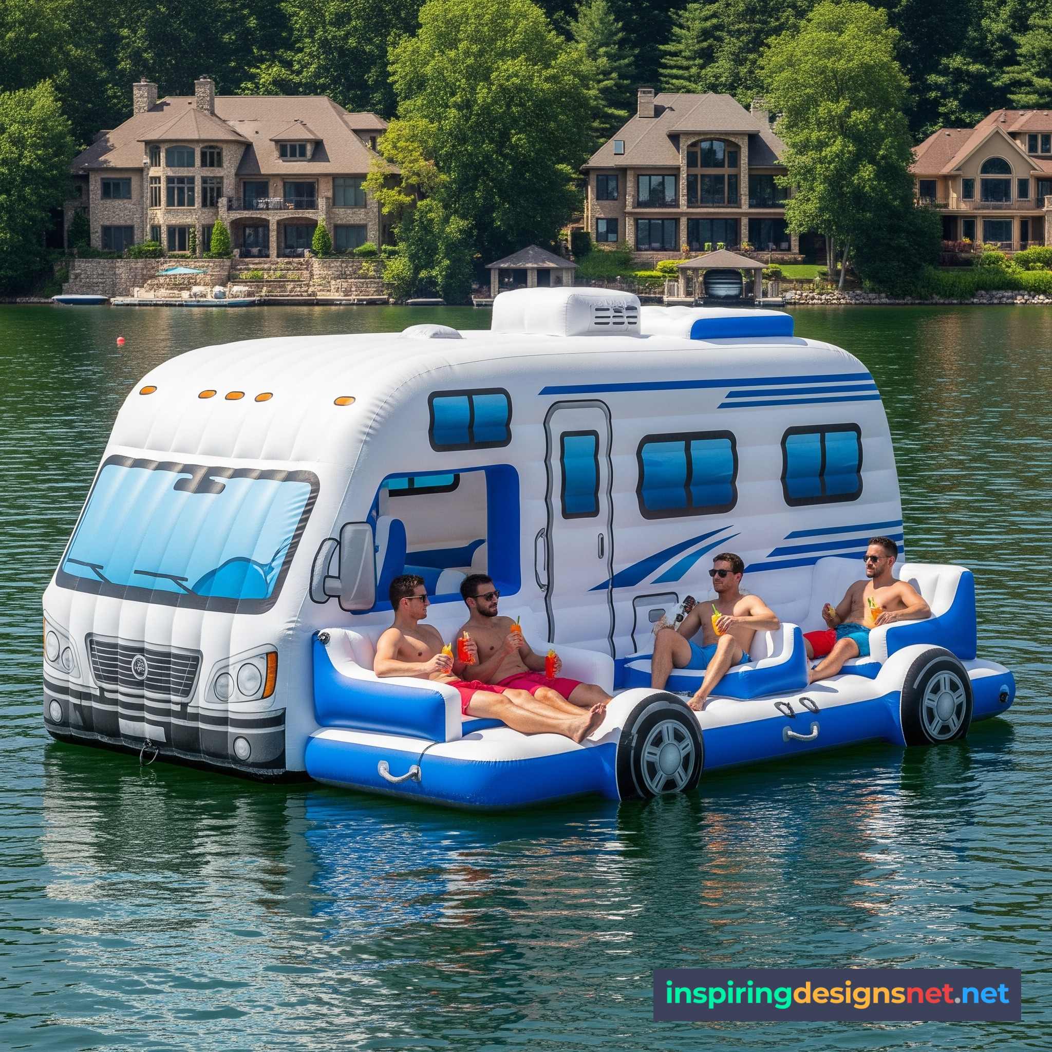 RV Lake Party Floats: From Classic Camper Looks to Luxury Designs