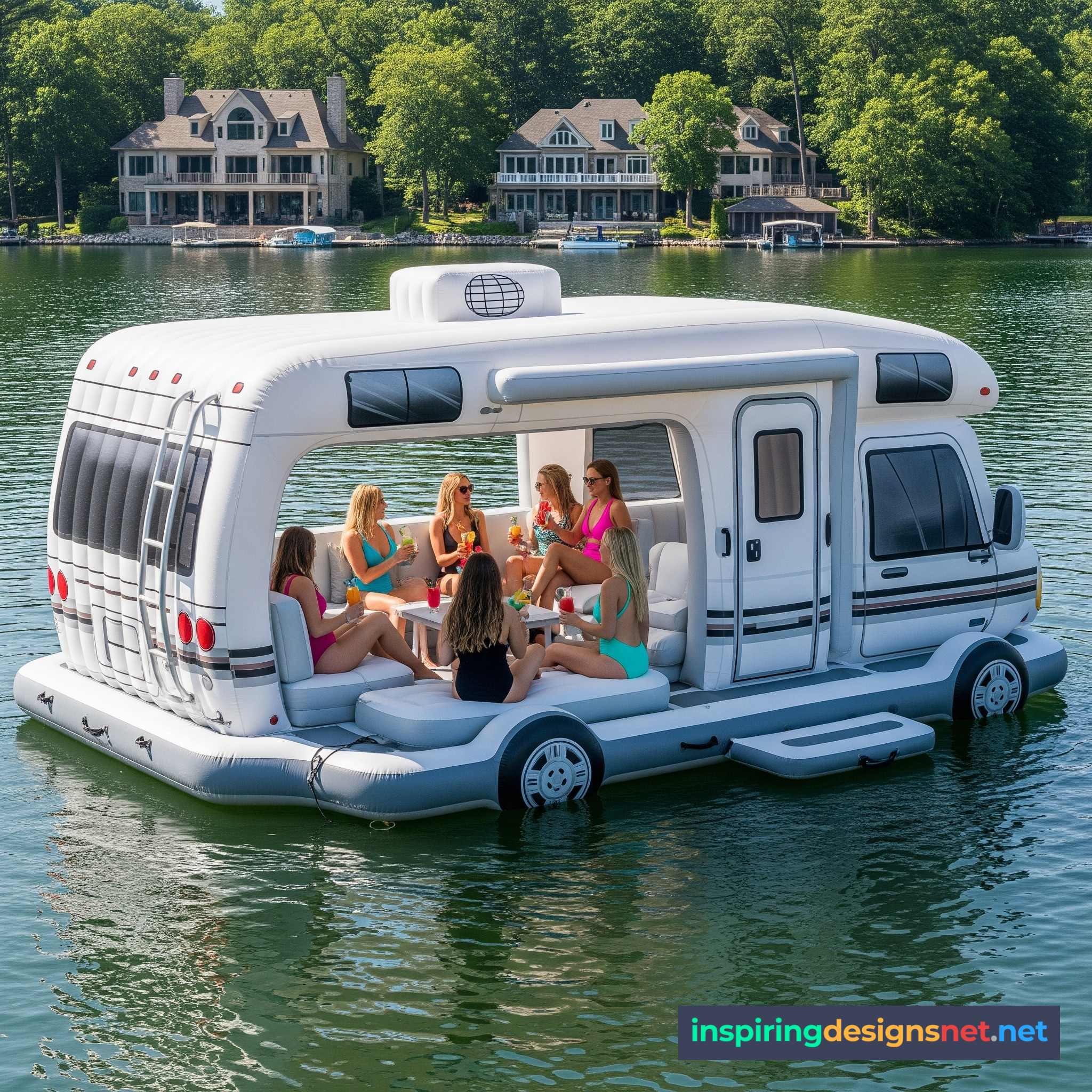 RV Lake Party Floats: From Classic Camper Looks to Luxury Designs