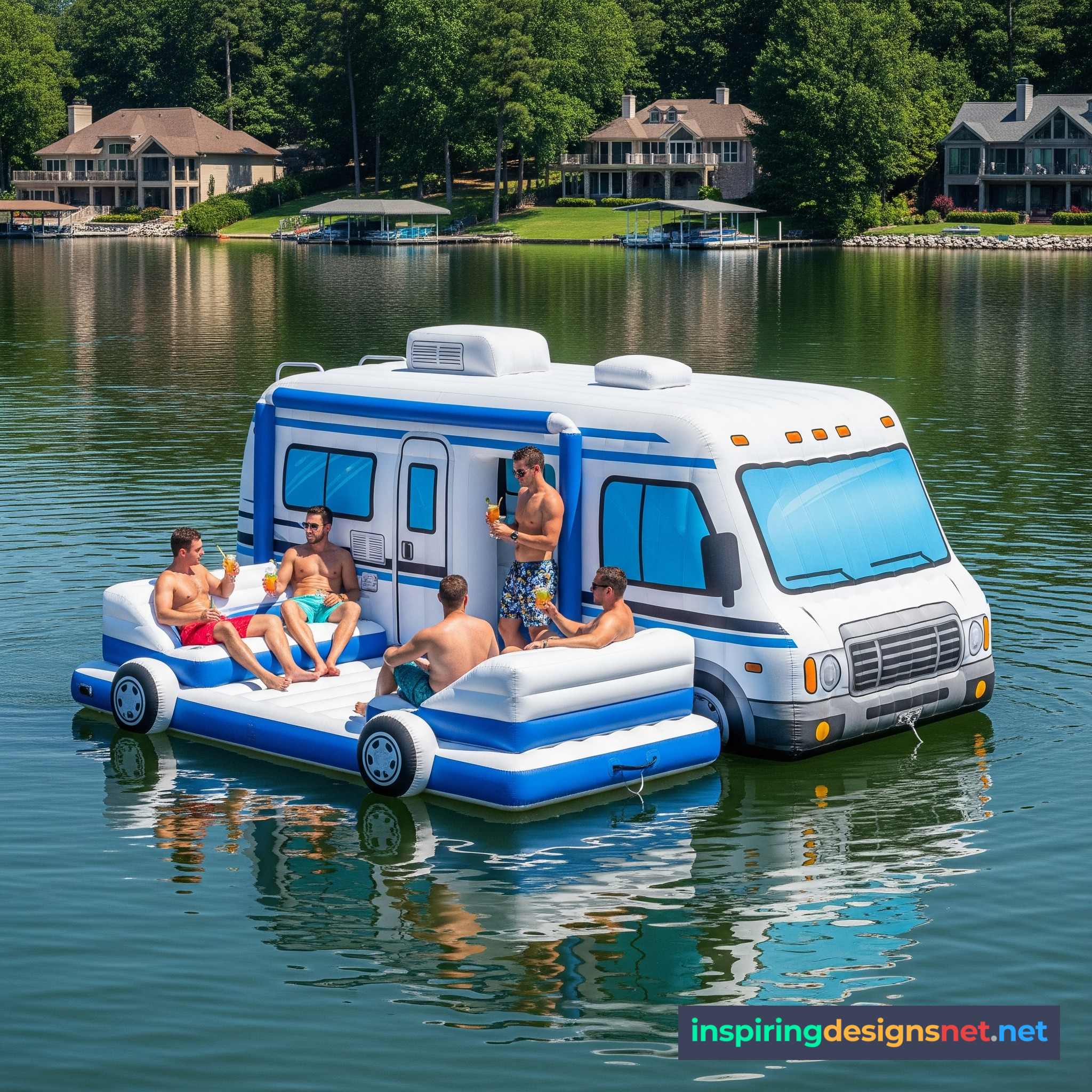 RV Lake Party Floats: From Classic Camper Looks to Luxury Designs