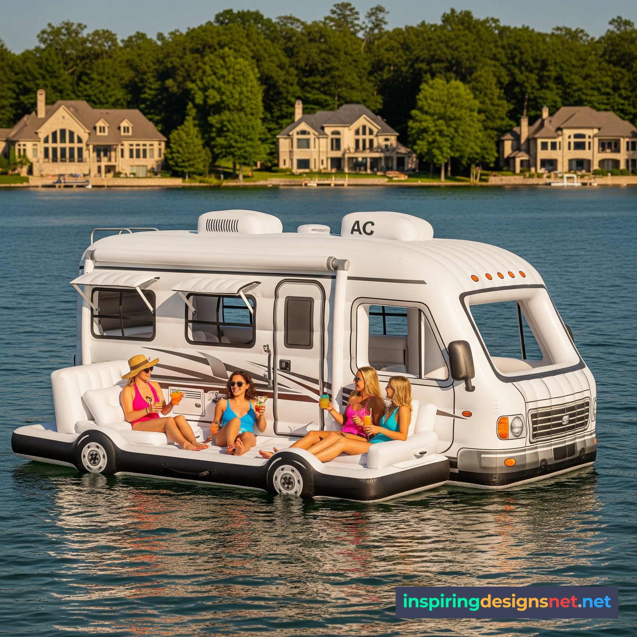 RV Lake Party Floats: From Classic Camper Looks to Luxury Designs